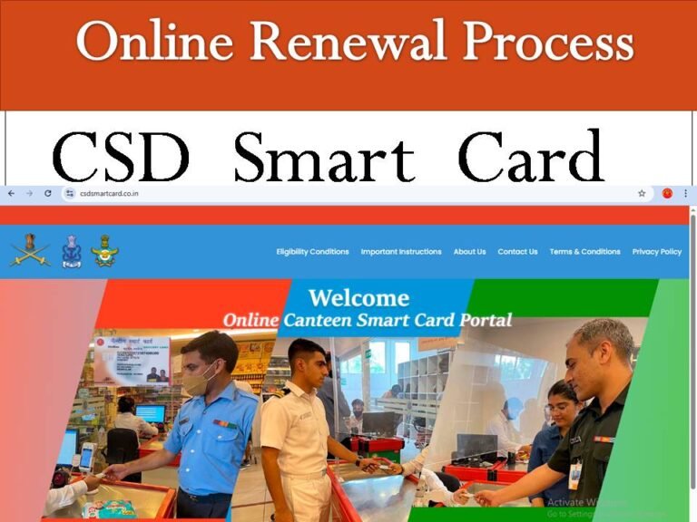 CSD Smart Card Renewal Made Easy: Online Portal Launched by Indian ...