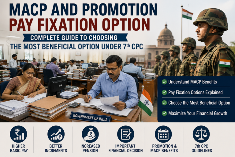 MACP and Promotion Pay Fixation Option: Complete Guide to Choosing the ...